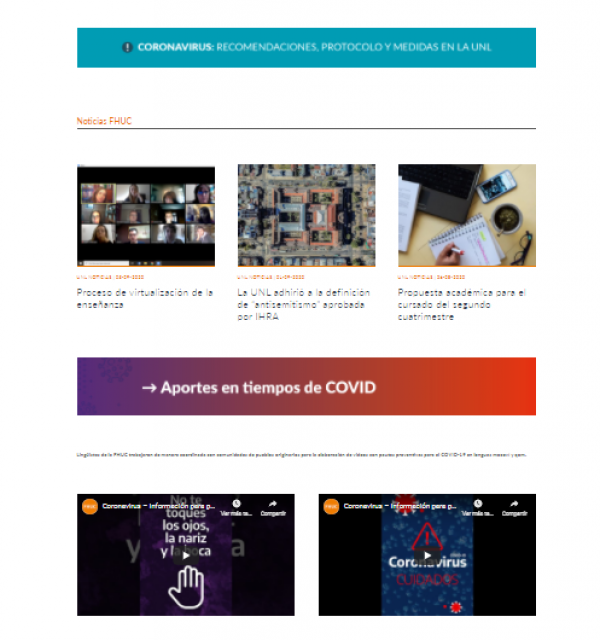 Nueva web de FHUC